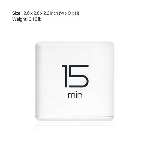 mooas Cube Timer, Time Management, Kitchen Timer, Kids Timer, Workout Timer, Timer for Studying, Cooking (White)