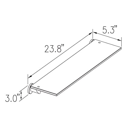 Ginger 4634T/PN Kubic Toiletry Shelf, 24", Polished Nickel