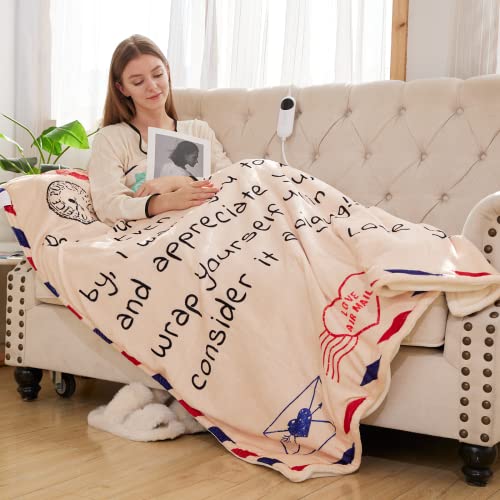 BRITHBORTH Gifts for Mom,Heated Blanket Electric Throw, for Mom,to My Mom Gift from Daughter Son,Best Mom Gifts for Birthday Thanksgiving Valentines Mothers Day,50x60 inches