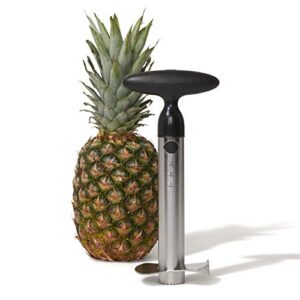 oxo good grips stainless steel pineapple corer & slicer,silver/black