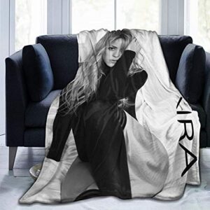 shakira ultra-soft and washable fleece blanket flannel throw blanket micro fleece blanket air conditioning blanket universal travel blanket sofa blanket four seasons blanket 50"x40"