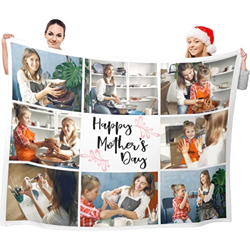 Personalized Gifts for Mom from Daughter Son, Custom Blankets with Photos, Personalized Photo Blankets, Customized Throw Blankets with Pictures, Personalized Gifts for Mothers Day