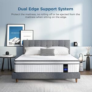 Inofia Full Size Mattress, 10 Inch Full Mattress in a Box, Cool Memory Foam and Innerspring Hybrid Mattress, Breathable Comfortable Mattress, Supportive & Pressure Relief, Full Mattress