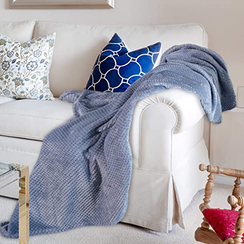 Tronssien Fleece Throw Blankets Super Soft Flannel Cozy Blankets Washable Lightweight Fuzzy Blanket for Couch Sofa Bed Office Throw Size Warm Plush Blankets for All Season (50'x 60')