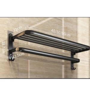 fcmld folding bath towel rack toilet sucker hanging rod nail-free bathroom towel rack (color : d, size : 60cm)