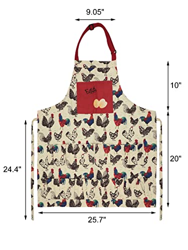 Foxyoo Egg Apron for Fresh Eggs,Egg Collecting Apron with 14 Deep Pockets,Chicken Egg Apron for Women,Egg Baskets Holder Apron-Full Body Style