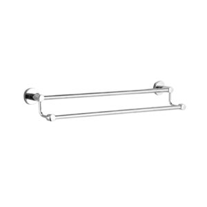 fcmld stainless steel bathroom double towel rack free punch toilet toilet towel rack wall-mounted towel rack