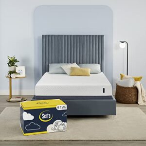 serta - 8 inch cooling gel memory foam mattress, full size, medium-firm, supportive, certipur-us certified, 100-night trial, sheer slumber white