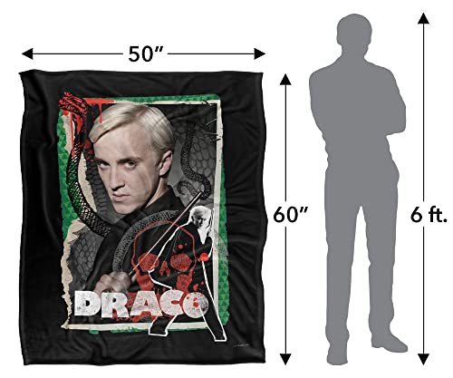 Harry Potter Draco Malfoy Photo Collage Officially Licensed Silky Touch Super Soft Throw Blanket 50" x 60"