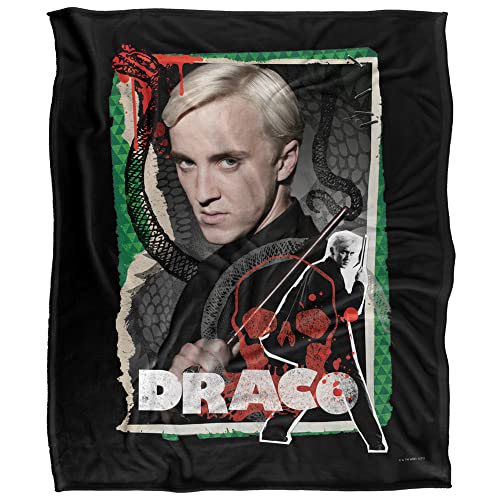 Harry Potter Draco Malfoy Photo Collage Officially Licensed Silky Touch Super Soft Throw Blanket 50" x 60"