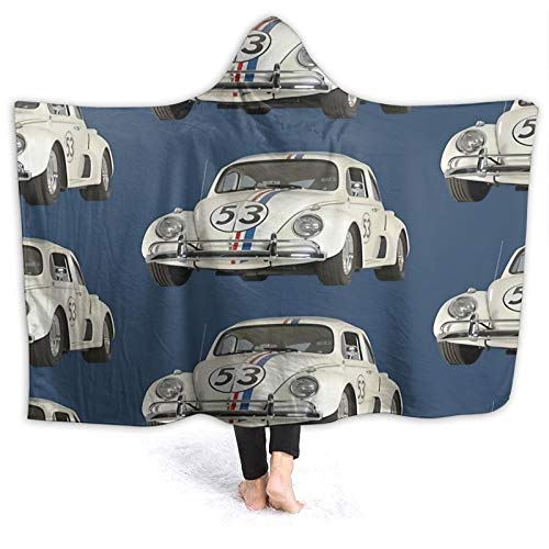 Hooded Blanket Herbie The Beetle Car Rides Again Comfortable Throw Blankets Suitable for Sofa Blankets for Adults and Children, Bed Blankets 60" X50