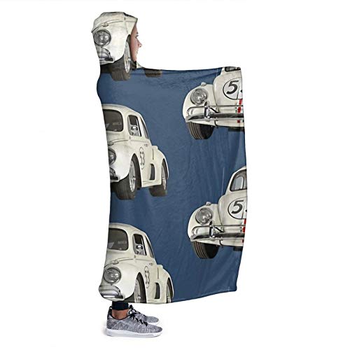 Hooded Blanket Herbie The Beetle Car Rides Again Comfortable Throw Blankets Suitable for Sofa Blankets for Adults and Children, Bed Blankets 60" X50