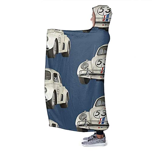 Hooded Blanket Herbie The Beetle Car Rides Again Comfortable Throw Blankets Suitable for Sofa Blankets for Adults and Children, Bed Blankets 60" X50