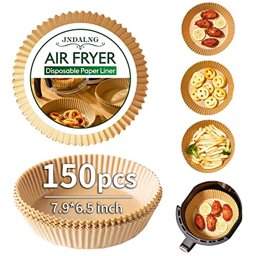 Air Fryer Disposable Paper Liner -150PCS Parchment Paper Baking-Oil-proof Water-Proof,Parchment Paper Liners Air Fryer Rounds-Cooking Baking Paper Air Fryer(150PCS-6.3Inch)