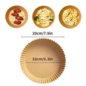 Air Fryer Disposable Paper Liner -150PCS Parchment Paper Baking-Oil-proof Water-Proof,Parchment Paper Liners Air Fryer Rounds-Cooking Baking Paper Air Fryer(150PCS-6.3Inch)