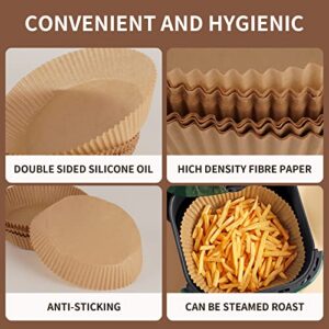 Air Fryer Disposable Paper Liner -150PCS Parchment Paper Baking-Oil-proof Water-Proof,Parchment Paper Liners Air Fryer Rounds-Cooking Baking Paper Air Fryer(150PCS-6.3Inch)