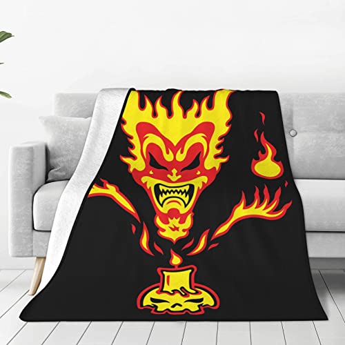 Insane Hip Clown Hop Posse Throw Blankets Flannel Blanket Lightweight Throw Blanket for Couch Bed Soft Warm Cozy 80"x60"