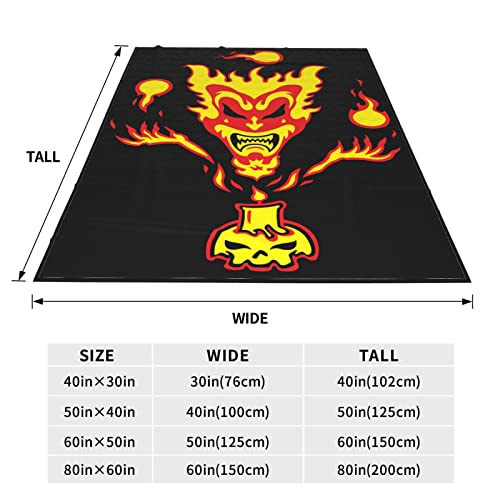 Insane Hip Clown Hop Posse Throw Blankets Flannel Blanket Lightweight Throw Blanket for Couch Bed Soft Warm Cozy 80"x60"