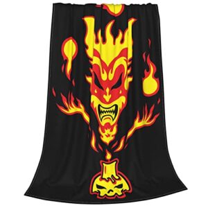 Insane Hip Clown Hop Posse Throw Blankets Flannel Blanket Lightweight Throw Blanket for Couch Bed Soft Warm Cozy 80"x60"