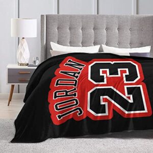 Basketball Number 23 Jordan Flannel Abstract Throw Blanket, Super Soft Fleece Decorative Blanket, Sofa Bed Microfiber Blanket