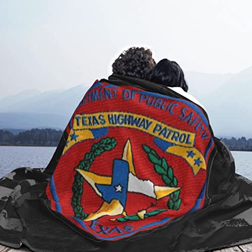 Texas Highway Patrol Throw Blanket Ultra-Soft Micro Fleece Blanket Cozy Warm Suitable for Living Rooms Sofa 80"X60"