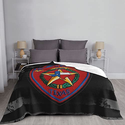 Texas Highway Patrol Throw Blanket Ultra-Soft Micro Fleece Blanket Cozy Warm Suitable for Living Rooms Sofa 80"X60"