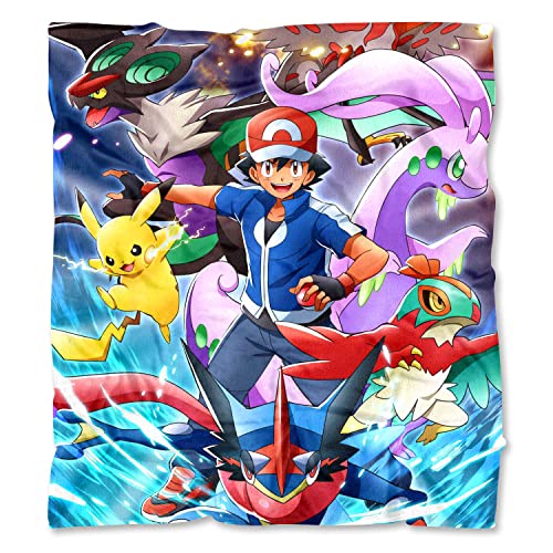 Cartoon Anime Blanket Throw Blankets Super Soft Warm Cozy Flannel for Couch Bedding Living Room Sofa Kids Adult Gifts 50"X40"