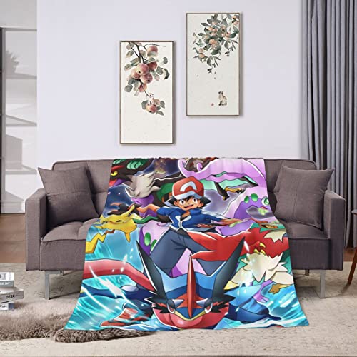 Cartoon Anime Blanket Throw Blankets Super Soft Warm Cozy Flannel for Couch Bedding Living Room Sofa Kids Adult Gifts 50"X40"