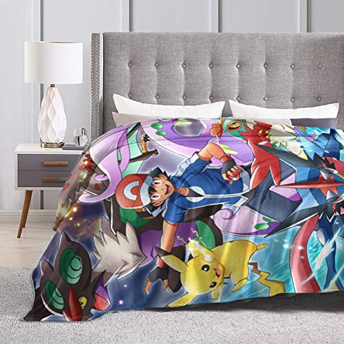 Cartoon Anime Blanket Throw Blankets Super Soft Warm Cozy Flannel for Couch Bedding Living Room Sofa Kids Adult Gifts 50"X40"