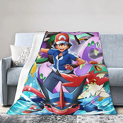 Cartoon Anime Blanket Throw Blankets Super Soft Warm Cozy Flannel for Couch Bedding Living Room Sofa Kids Adult Gifts 50"X40"