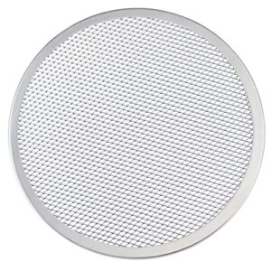 norjac pizza baking screen, 14 inch, 2 pack, seamless, restaurant-grade aluminum.