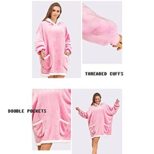 GIVDDAE Oversized Wearable Blanket Hoodie Wearable Blanket Sweatshirt for Women and Men Purple