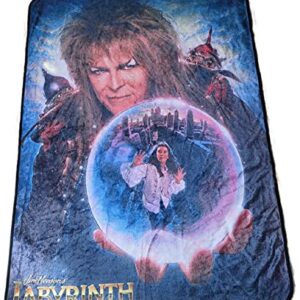 Bazillion Dreams Jim Henson's Labyrinth Fleece Softest Comfy Throw Blanket for Adults & Kids| Measures 60 x 45 Inches