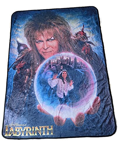 Bazillion Dreams Jim Henson's Labyrinth Fleece Softest Comfy Throw Blanket for Adults & Kids| Measures 60 x 45 Inches