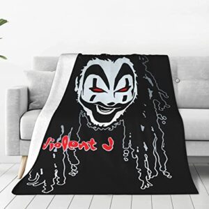 insane hip clown hop posse throw blankets flannel blanket lightweight throw blanket for couch bed soft warm cozy 80"x60"