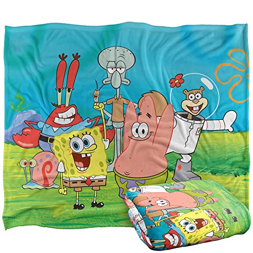 Spongebob Blanket, 50"x60" Spongebob Group Scene Silky Touch Super Soft Throw Blanket