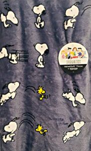 snoopy & woodstock playtime velvet soft cozy plush throw blanket | 55" x 70" | by berkshire blanket & home co.