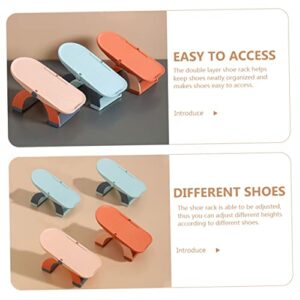 Zerodeko 3pcs Shoe Rack Sneaker Holder Adjustable Shoe Rack Adjustable Shelf Brackets Shoe Stacker Storage Shoe Rack for Closet Shoe Holder Slot Shoe Slots Shelf Space Saving Shoe Rack Pp