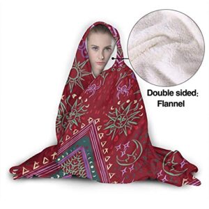 Hooded Blanket Mollymauk'S Coat, Front Panels Comfortable Throw Blankets For Four Seasons Anti-Pilling Flannel Wearable Blanket Suitable For Sofa Blankets For Adults And Children, Bed Blankets 60"X50