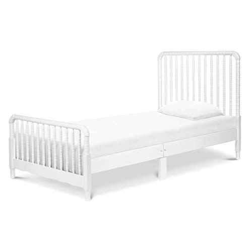 DaVinci Jenny Lind Twin-Bed with Wood Spindle Posts in White-Mattress Support Slats Included