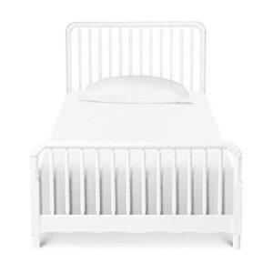 DaVinci Jenny Lind Twin-Bed with Wood Spindle Posts in White-Mattress Support Slats Included