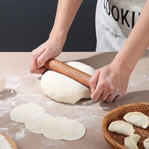 Kyraton Rolling Pin for Baking, Wood Dough French Rolling Pins Pizza Dough Roller, Dumpling Pin Pie Cookie Rolling Pins (7.9-Inch)