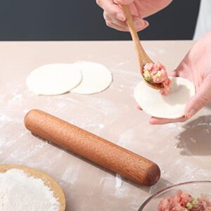 Kyraton Rolling Pin for Baking, Wood Dough French Rolling Pins Pizza Dough Roller, Dumpling Pin Pie Cookie Rolling Pins (7.9-Inch)