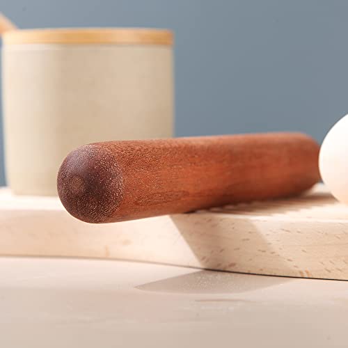 Kyraton Rolling Pin for Baking, Wood Dough French Rolling Pins Pizza Dough Roller, Dumpling Pin Pie Cookie Rolling Pins (7.9-Inch)