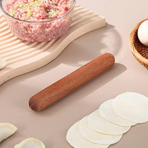 Kyraton Rolling Pin for Baking, Wood Dough French Rolling Pins Pizza Dough Roller, Dumpling Pin Pie Cookie Rolling Pins (7.9-Inch)