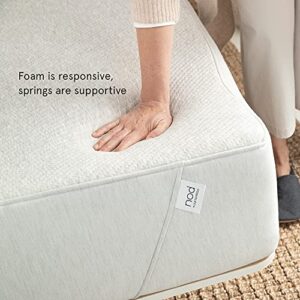 Nod Hybrid by Tuft & Needle Queen Mattress, Soft Memory Foam and Firm Innerspring Bed in a Box with Breathable Support, 100-Night Sleep Trial, 10-Year Limited Warranty