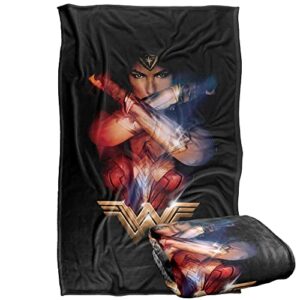 wonder woman arms crossed silky touch super soft throw blanket 36" x 58"