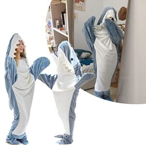 shark blanket, shark onesie blanket, shark blanket adult, wearable shark blanket super soft cozy flannel hoodie, shark blanket hoodie. (a, 75 x 35.5 inch (l))