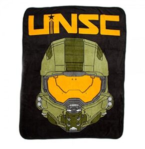 halo unsc master chief fleece plush throw blanket