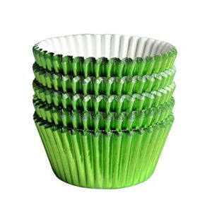 100pcs cupcake paper baking cups wrapper liners cake, foil cupcake liners for baking cupcakes(green) …